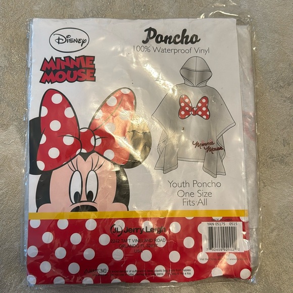 Disney | Jackets & Coats | Disney Minnie Mouse Youth Vinyl Rain Poncho ...